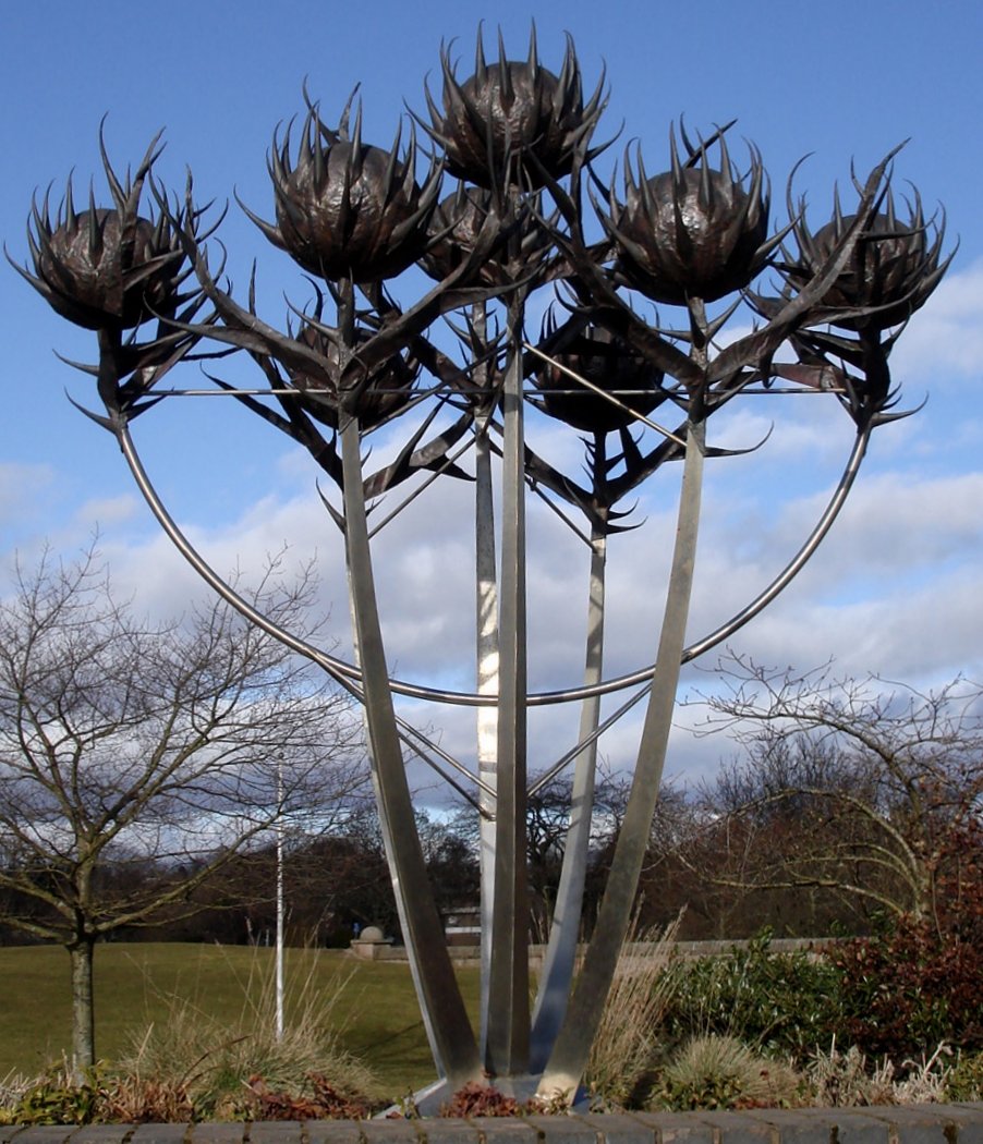 Tour Scotland: Tour Scotland Photograph Thistle Sculpture March 7th