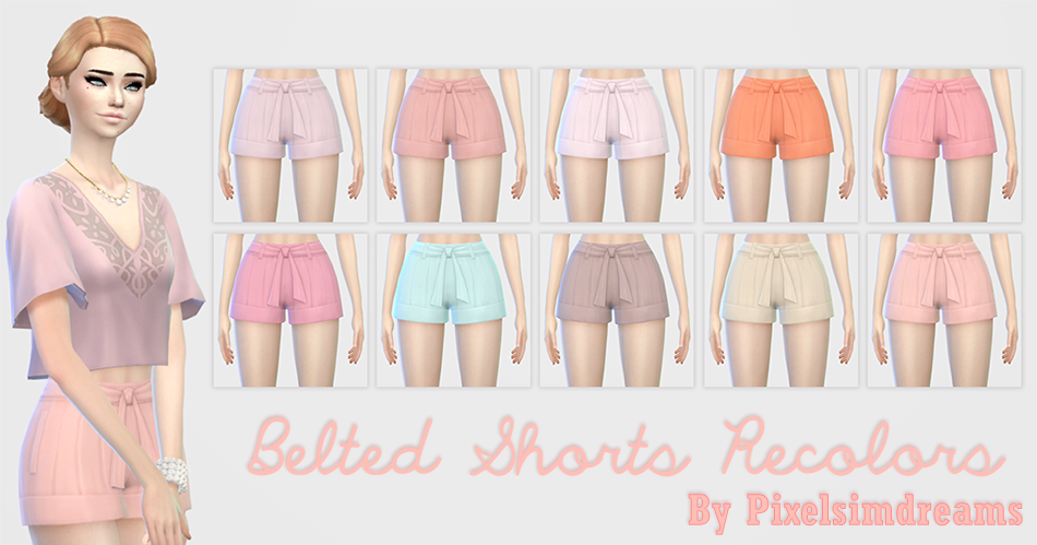 Pixelsimdreams: ♦⁴ Belted Shorts Recolors