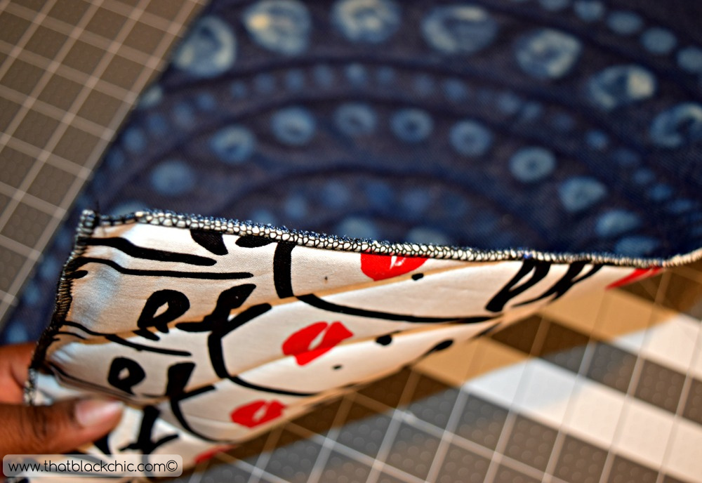 Another DIY Square Cosmetic Bag with Denim & Lips this time![ Tutorial ...