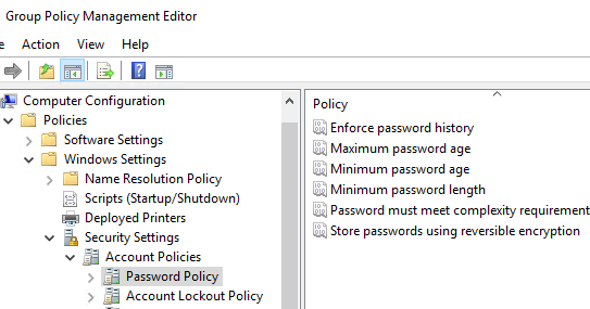 MVP Blog: How-to create passoword policy through GPO