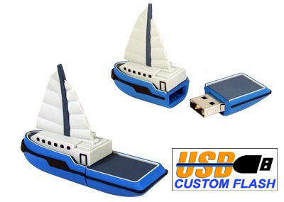 USB Custom Flash PVC Flash Drive Design Workshop: Custom USB Sailboat ...