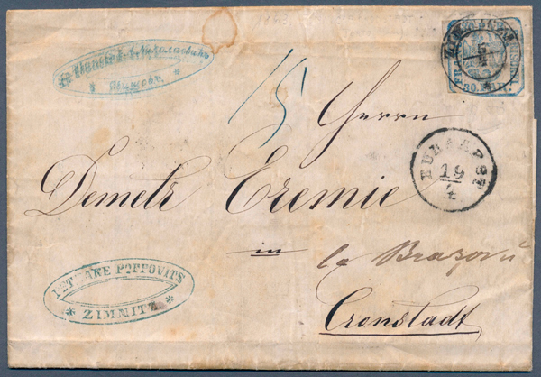 Romanian Stamp News: Scrisori clasice externe expediate cu porto ...