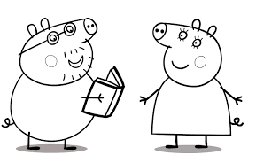 Jocuri pentru copii mari şi mici: Fise de colorat cu Peppa Pig