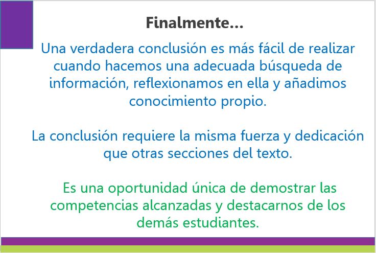¡Escribe tus conclusiones como un experto! ~ EnJoy-Recursos de Tutoría