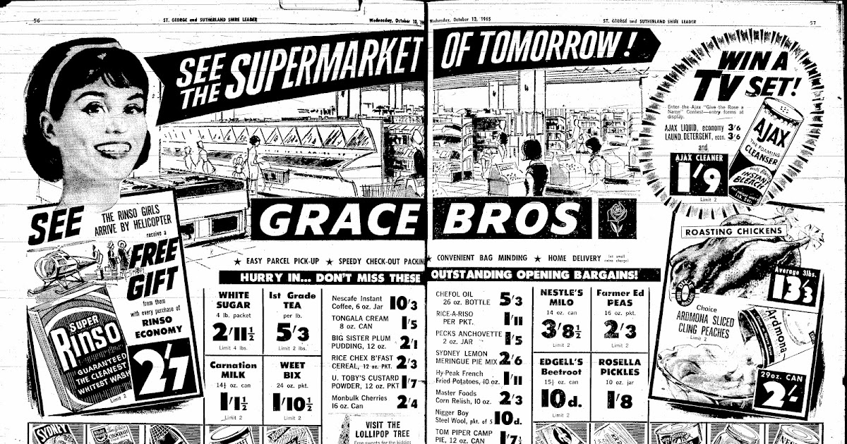Fab Sydney Flashbacks: 1965: Grace Bros Supermarkets (Roselands ...