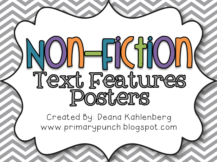 Non-Fiction Text Feature Posters {UPDATED} | Primary Punch