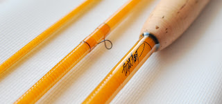 Handcrafted graphite and fiberglass fly rods: Kabuto brown