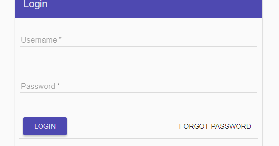 Angular Material Login - jQuery 2 DotNet