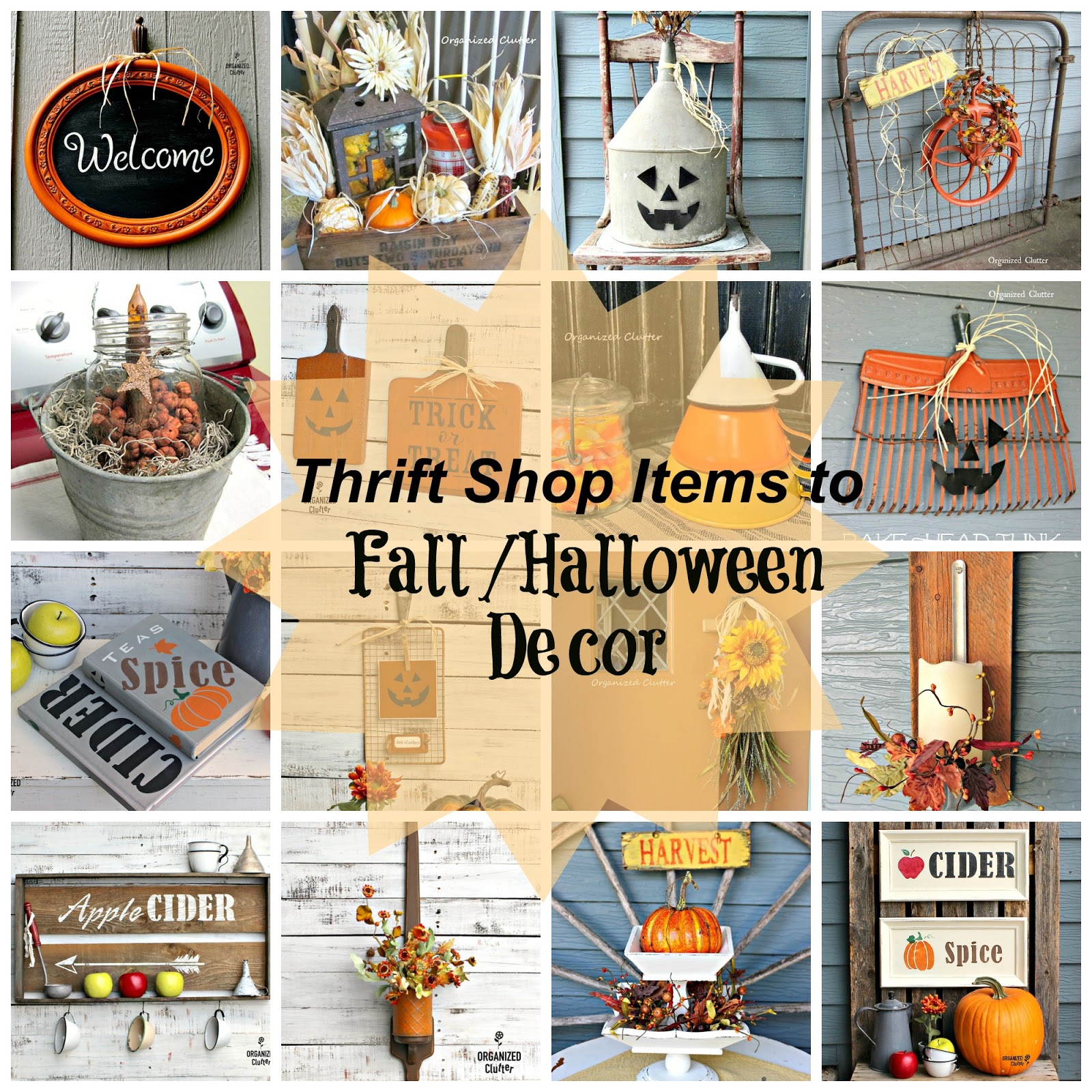 Inexpensive Fall/Autumn/Halloween Decorating & Project Ideas with Junk ...