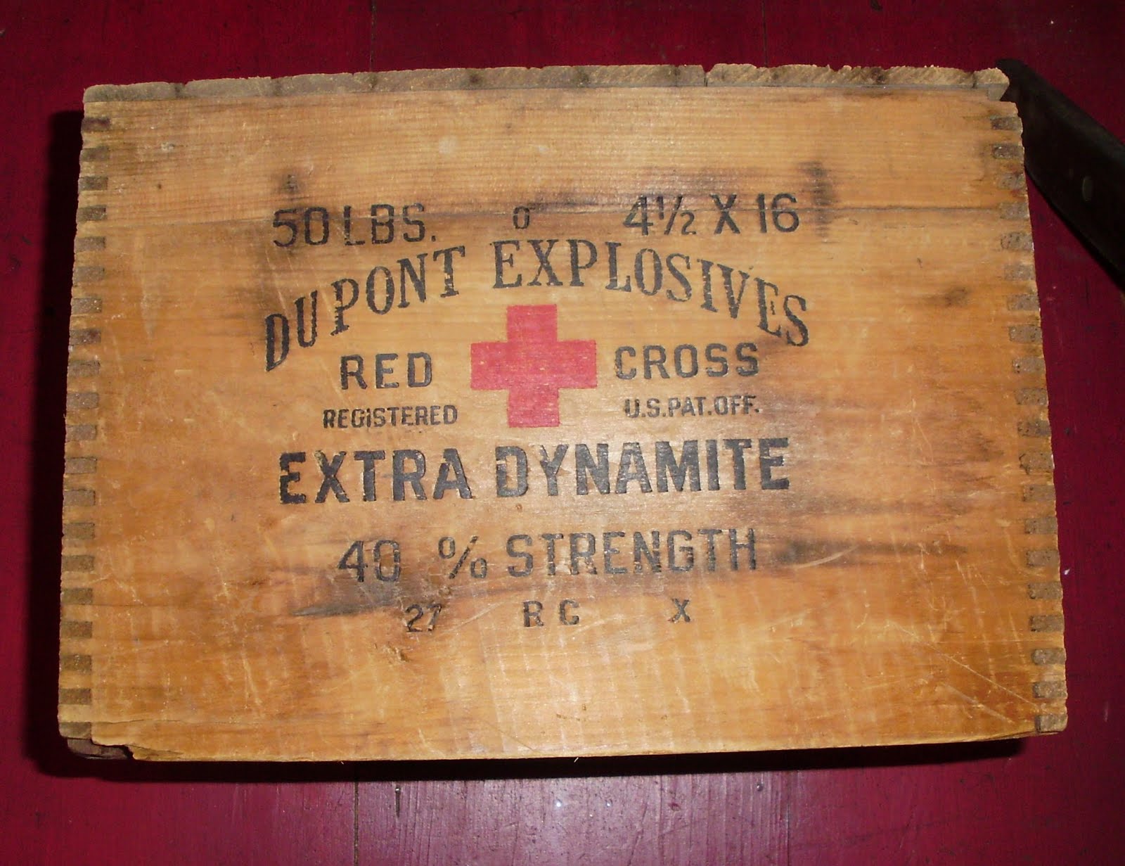 Log Cabin Antiques & Gifts: Red Cross explosives box