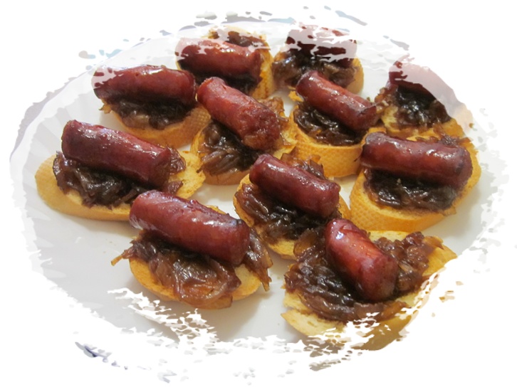 El rincón de Marisita: Pincho de cebolla caramelizada y chistorra