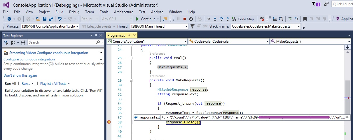 Используем TFS API для формирования сводных отчетов по автоматическим тестовым запускам