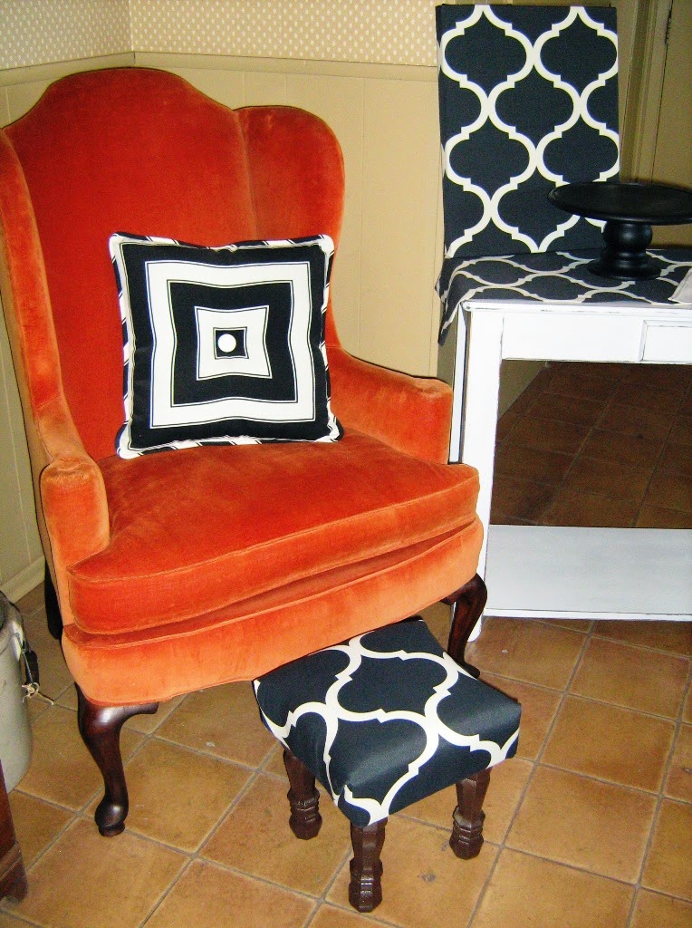 Kindred Style: More For The Market (An Orange Wingback Chair)