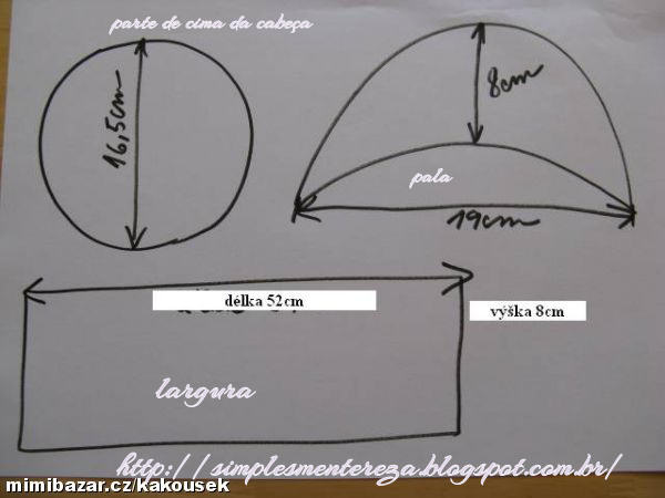 Eu Amo Artesanato: Boné passo a passo e com molde