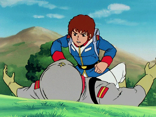 Mobile Suits Gundam Amuro Ray punching