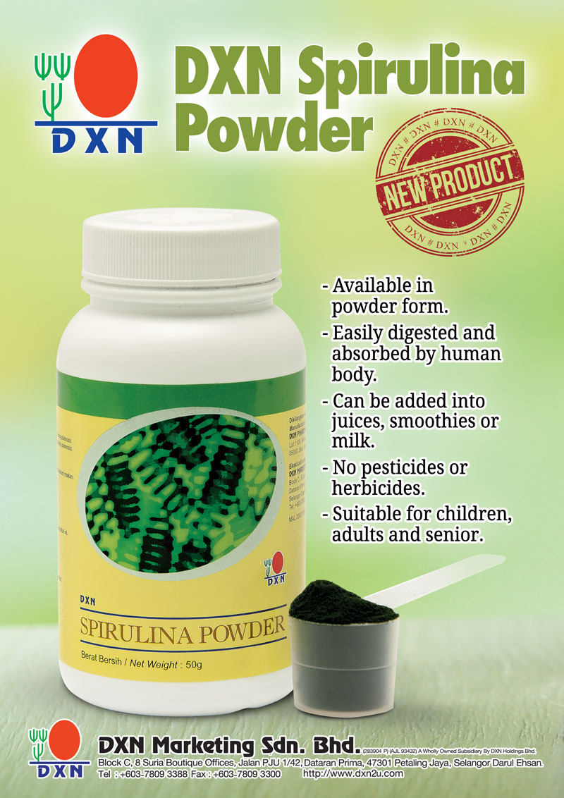 Welcome to the DXN Fans Blog: DXN Spirulina Powder
