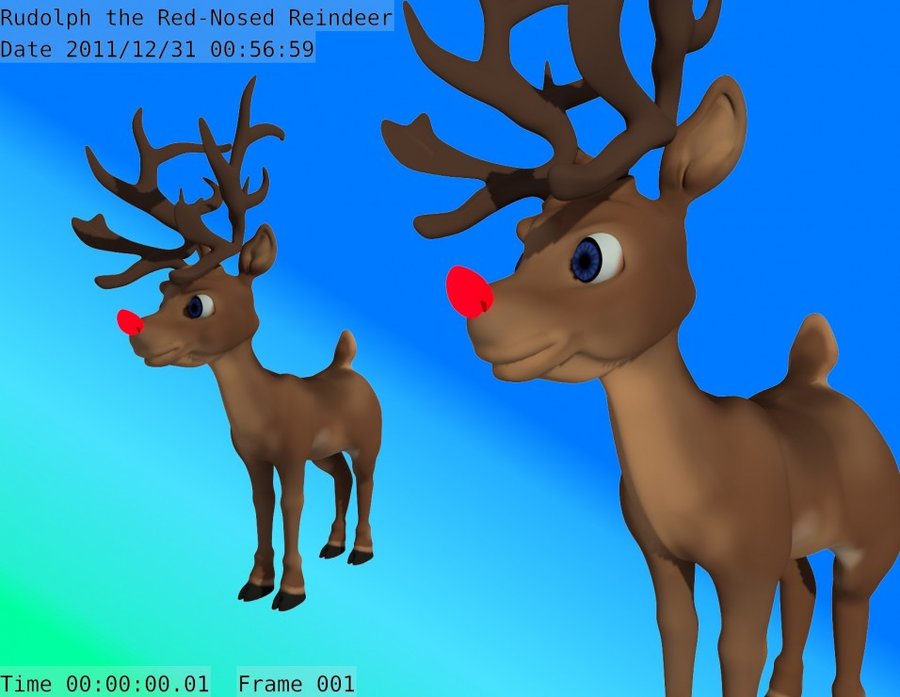 3d Blender Artist: Rudolph the Red-Nosed Reindeer