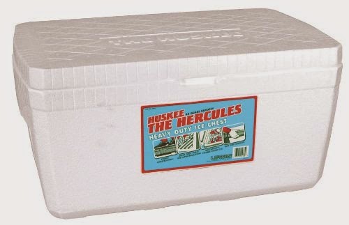 small cooler: small styrofoam cooler