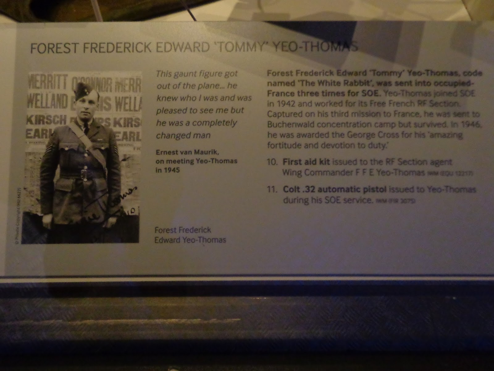 WW2 - The Second World War: A 'Blue Plaque' for the 'White Rabbit' of WW2