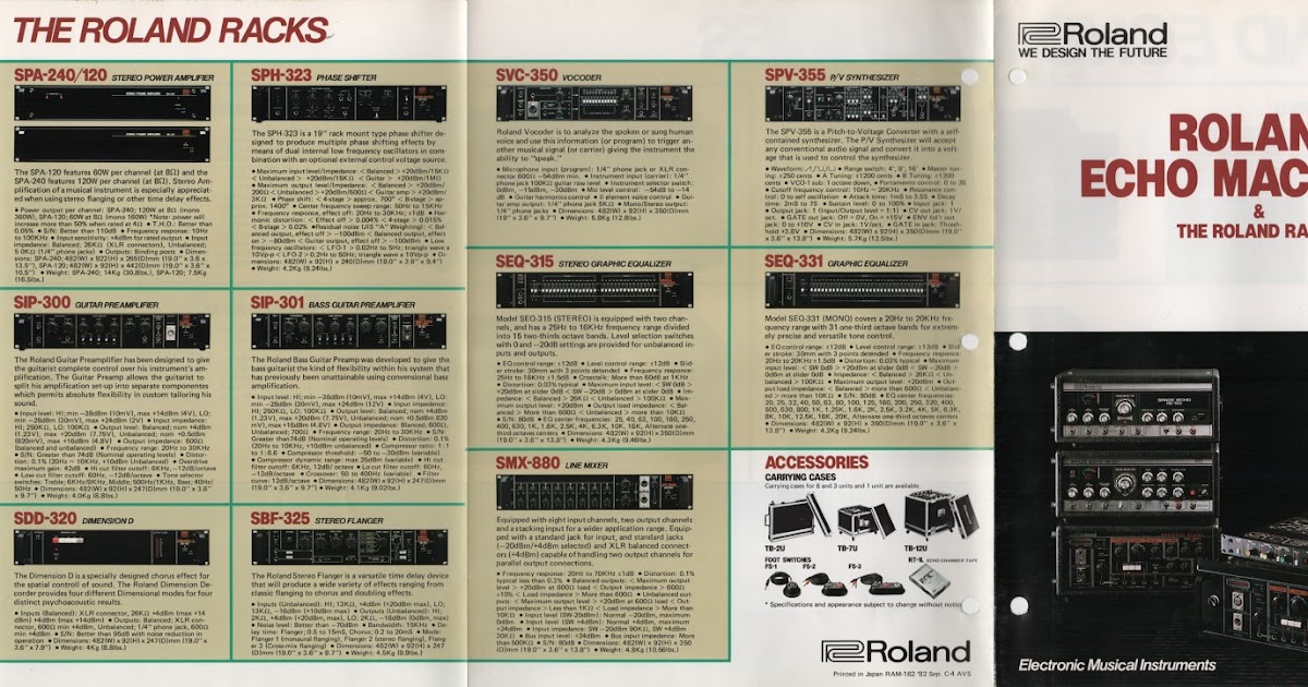 MATRIXSYNTH: Roland Echo Machines - Product Sheet Brochure