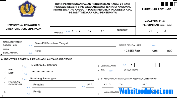 Aplikasi Bendahara A1 dan A2 1721 Terbaru - Websiteedukasi.com