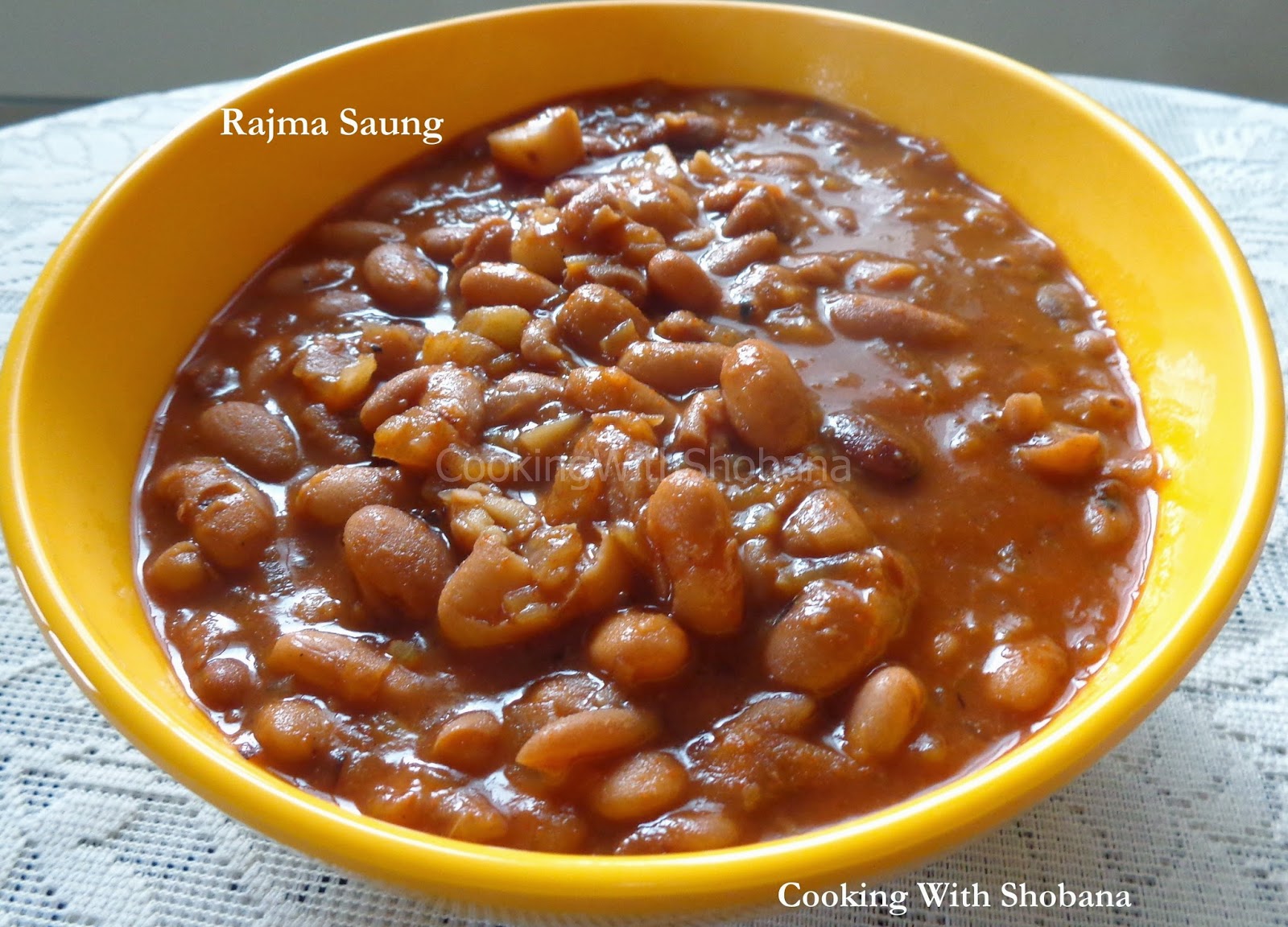 Cooking With Shobana : RAJMA SAUNG