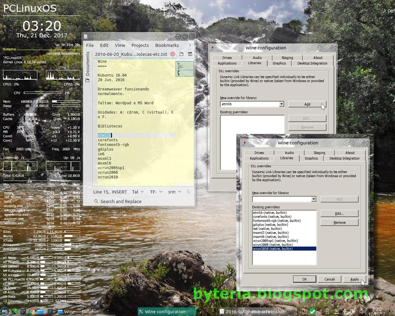 Byteria: PCLinuxOS - Live, install, config