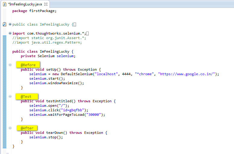 Seleniumone 10 Using Junit Annotations In Our Selenium Rc Tests