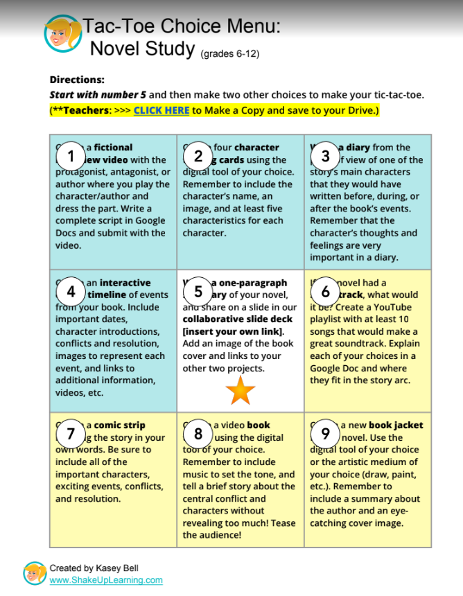 Technology Talk: Student Choice through Learning Menus