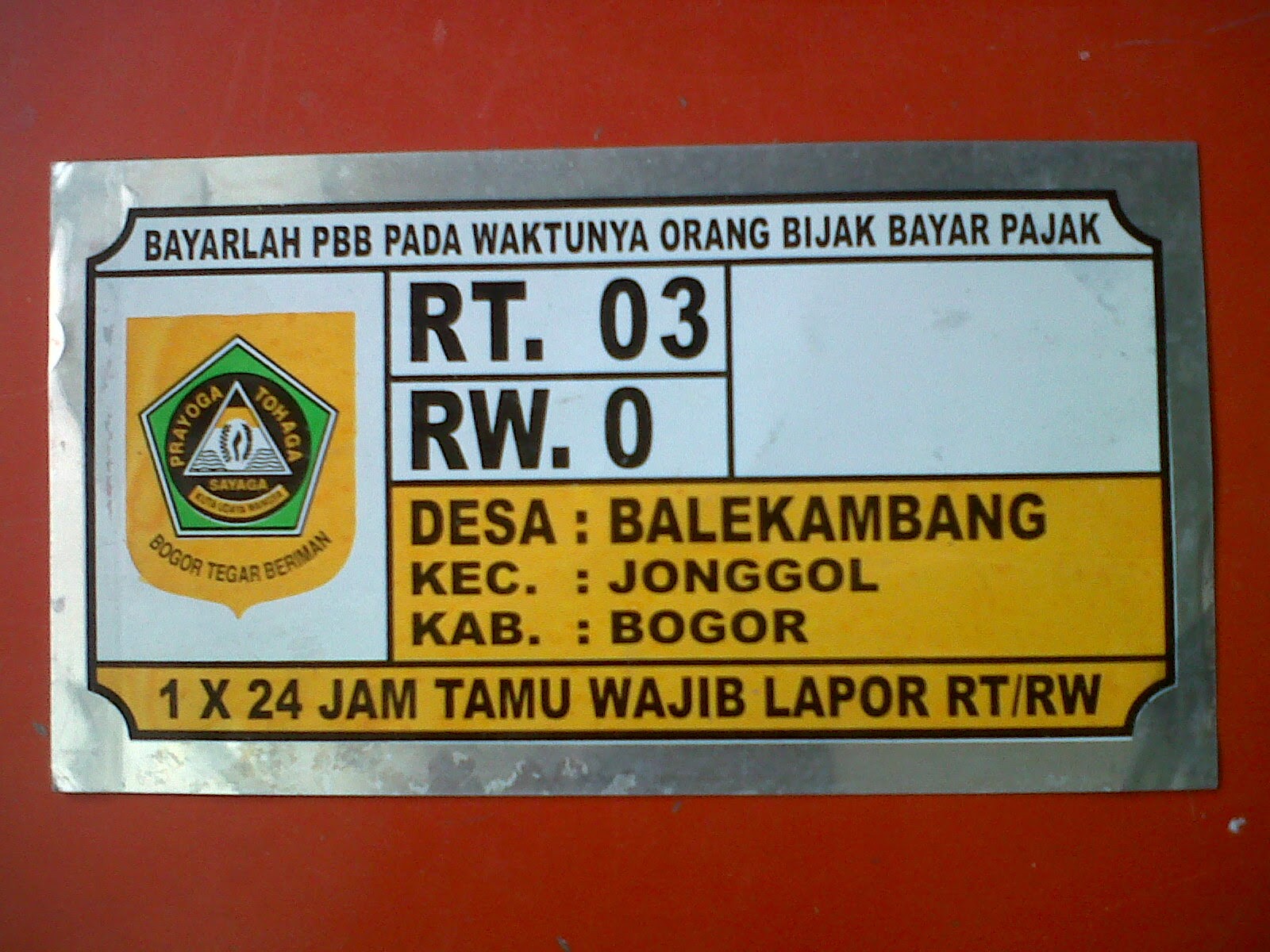 CONTOH PLAT NOMOR RUMAH | SPECIALIS CETAK PLAT NOMOR RUMAH