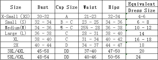 Ms Corset: My Corset Size Chart