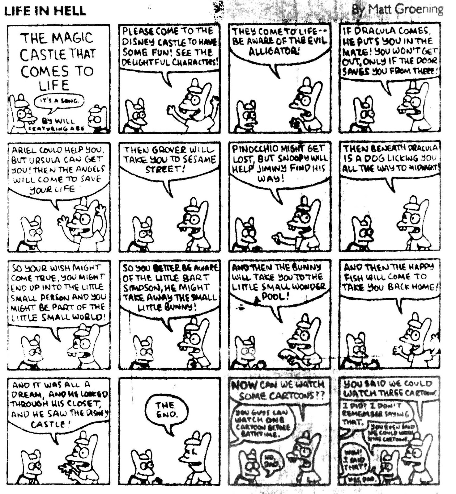 Bongo's Ultimate Life in Hell Archive : Life in Hell 1995 Archive