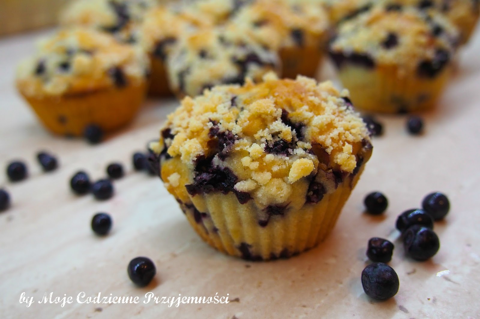 Moje codzienne przyjemności...: MUFFINKI JAGODOWE