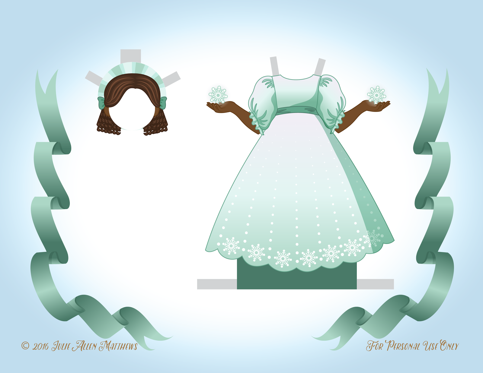 Paper Doll School: December Angel Paper Doll - Day 10