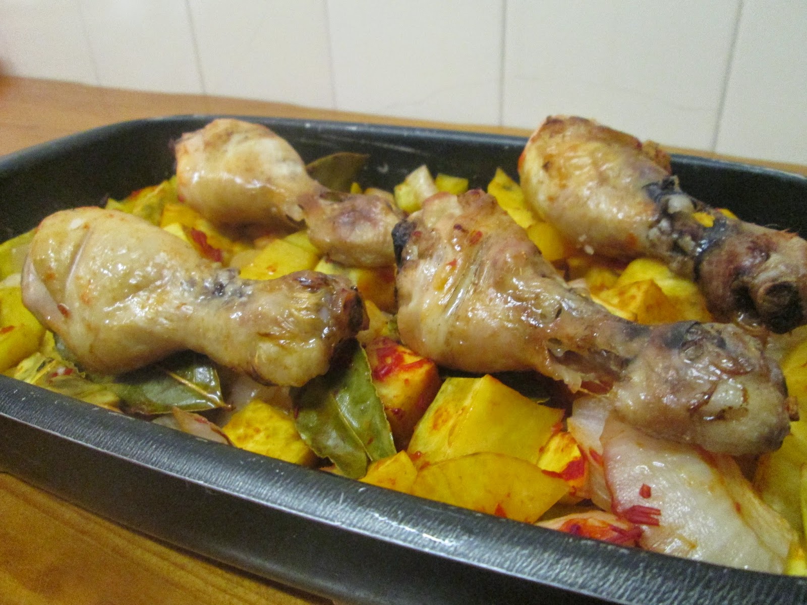 Mãos de Manteiga: Frango Assado com Batata Doce