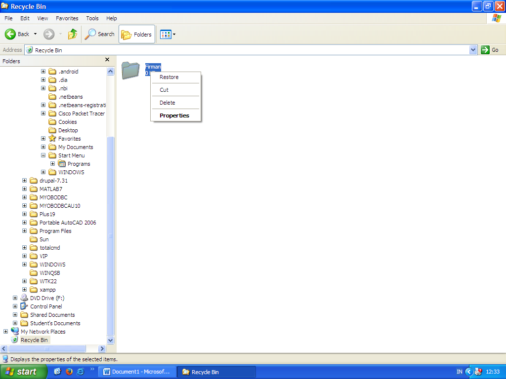 Operasi file pada windows - MALASNUGAS