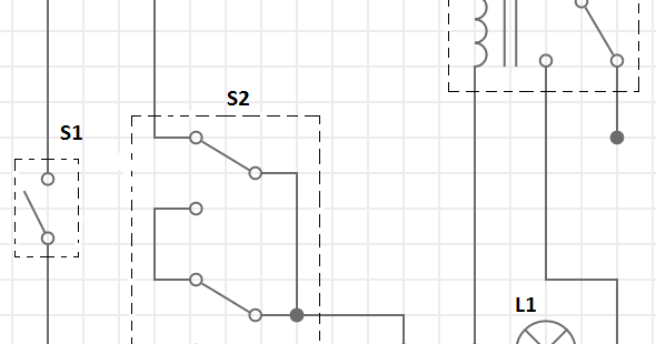 Circuito con Interruptor DPDT y relay