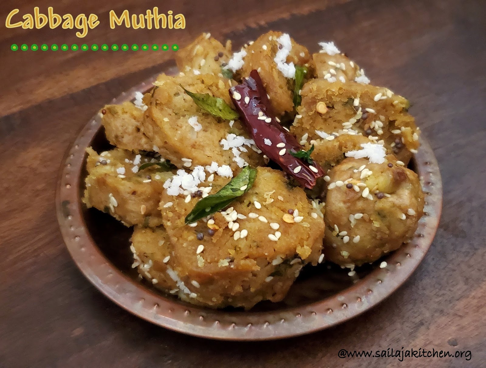 Sailaja Kitchen...A site for all food lovers!: Muthia Recipe / Cabbage ...