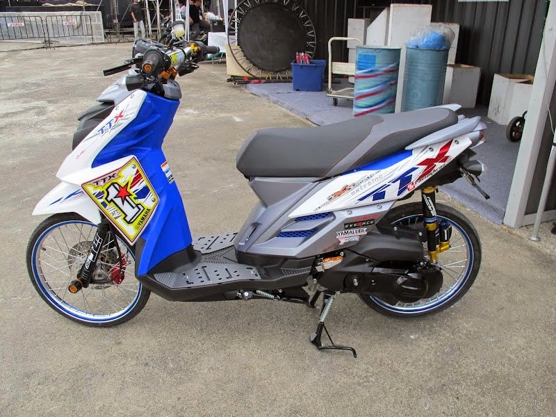 Modifikasi motor Yamaha X-Ride velg jari-jari 17 ~ Modifikasi Motor Matic