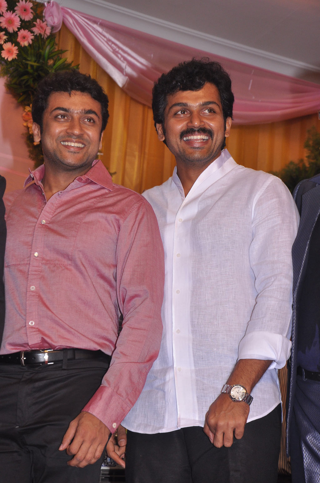 Surya and Karthi at KS Ravikumar Daughter Wedding Reception stills ...
