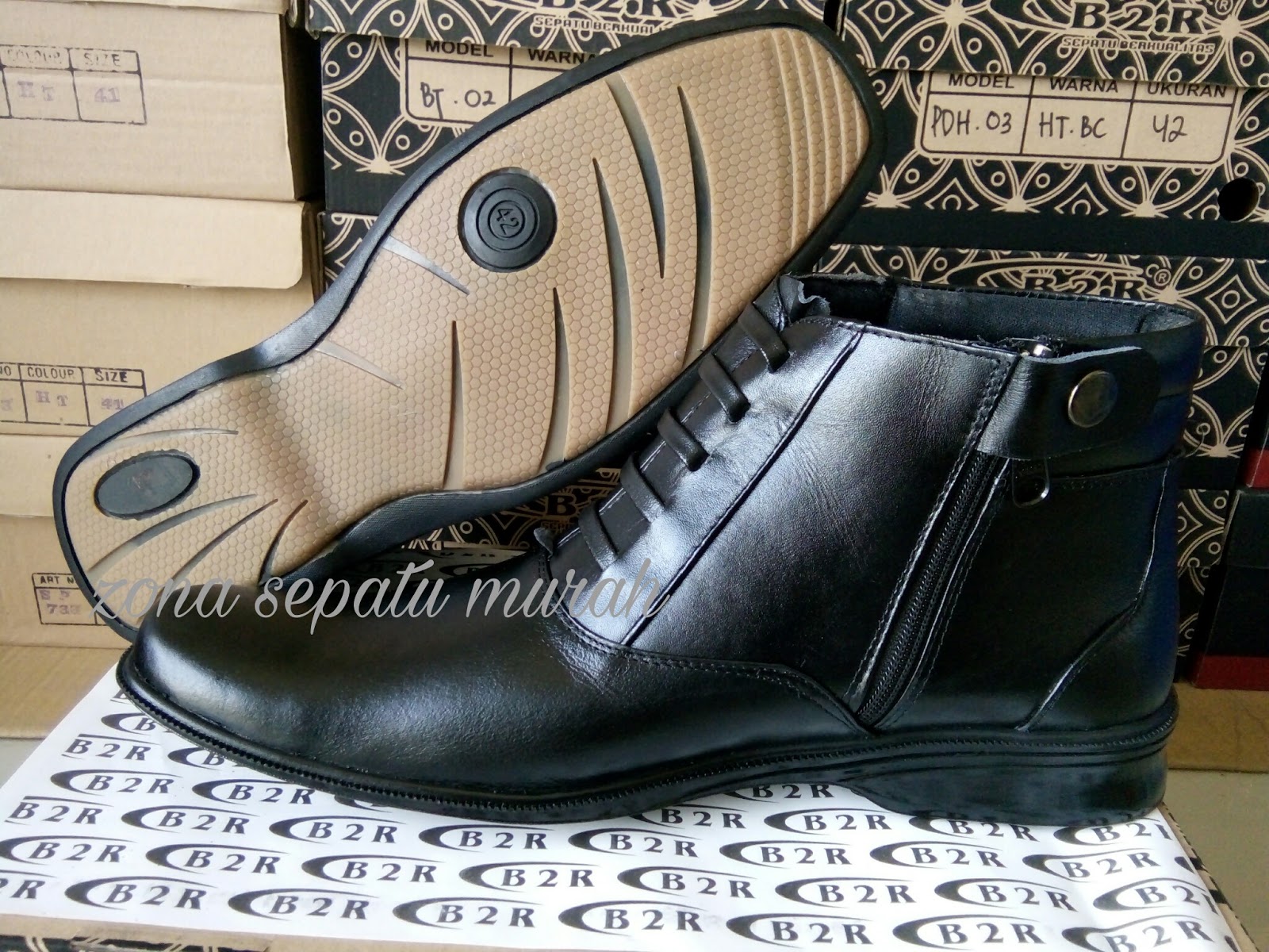 Harga Sepatu PDH dan PDL TNI, POLRI, Security Merk B2R Update ...