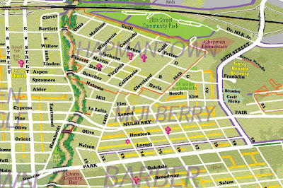 Mapa Jeff Cartography: Chico, California Panoramic Map