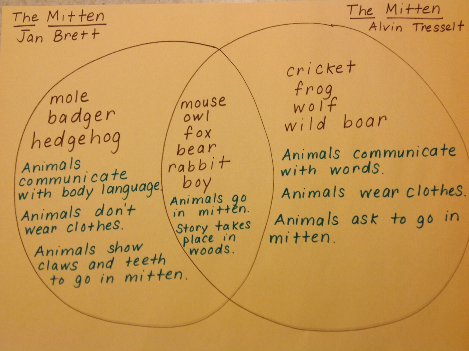Mrs. Craven's Kindergarten: The Mitten