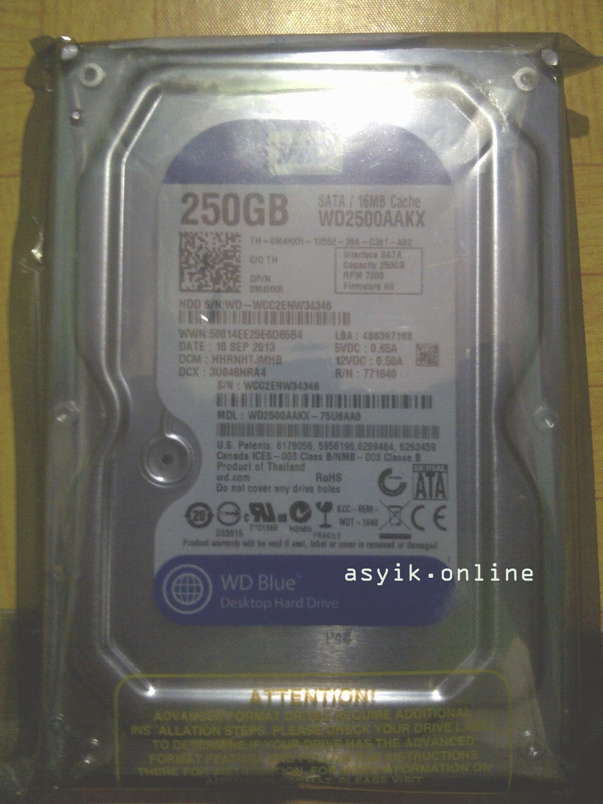 kaskus : WESTERN DIGITAL 250GB [WD] Harddisk Internal