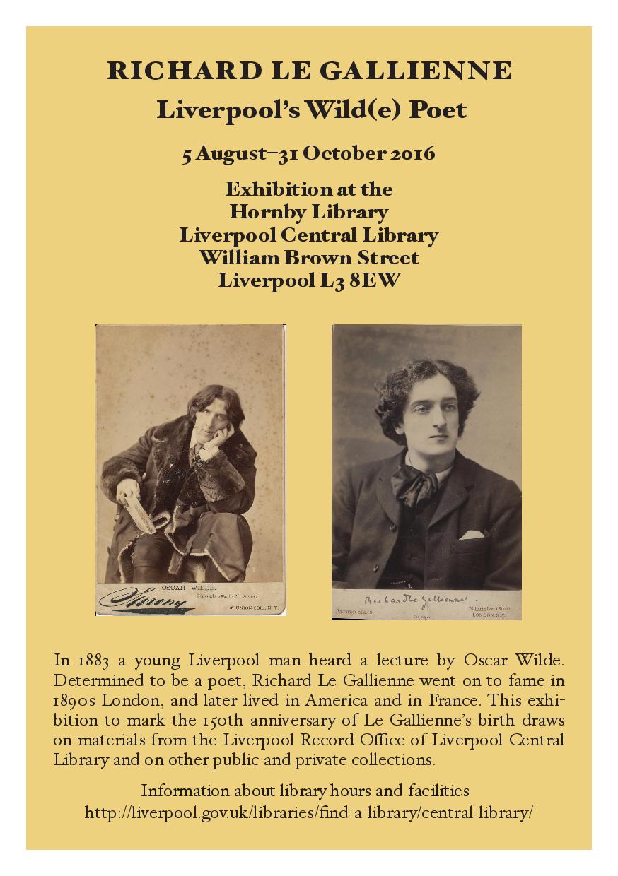 Forgotten Poets of the First World War: Richard le Gallienne: Liverpool ...