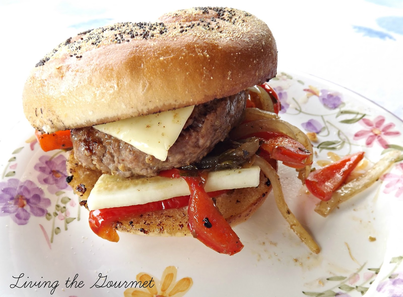Burgers with Sweet and Spicy Bell Pepper Relish - Living The Gourmet