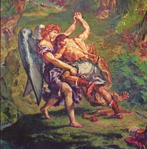 Jacob Wrestles With God Statue