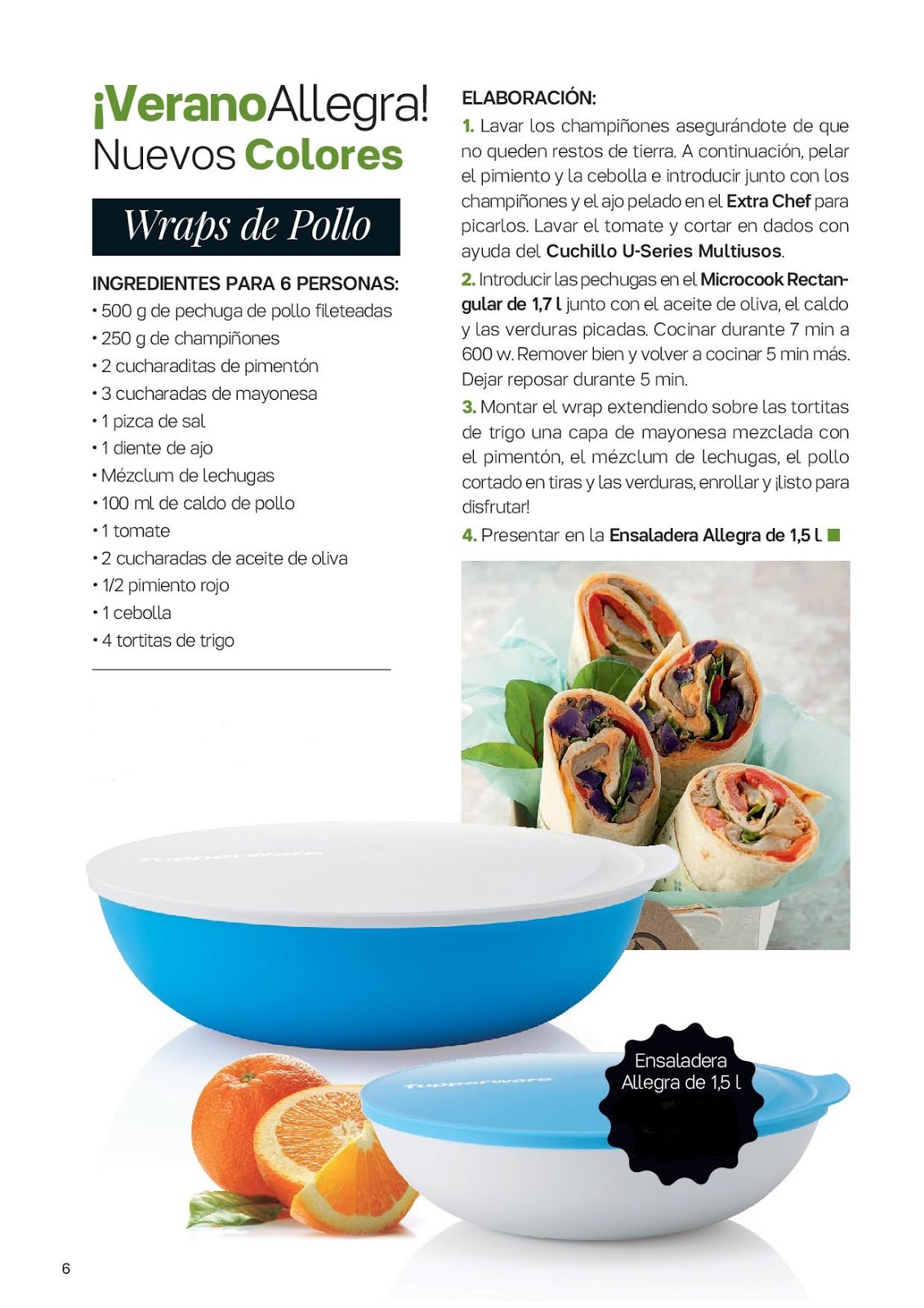 Tu Tupperware: Wraps de pollo