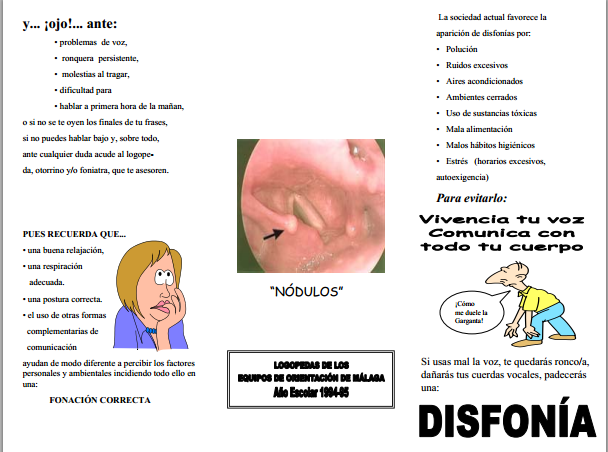 Educación y logopedia: DISFONIA
